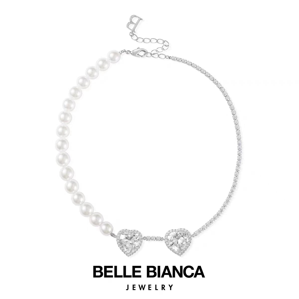 Belle Double Love Pearls Necklace – BelleBianca